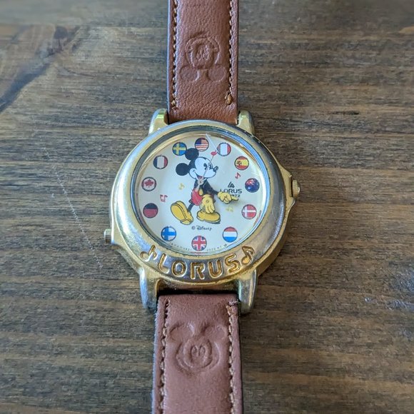 Disney | Accessories | Vintage Disney Lorus Mickey Mouse Musical Watch ...